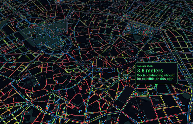 Sidewalk Map of Milan